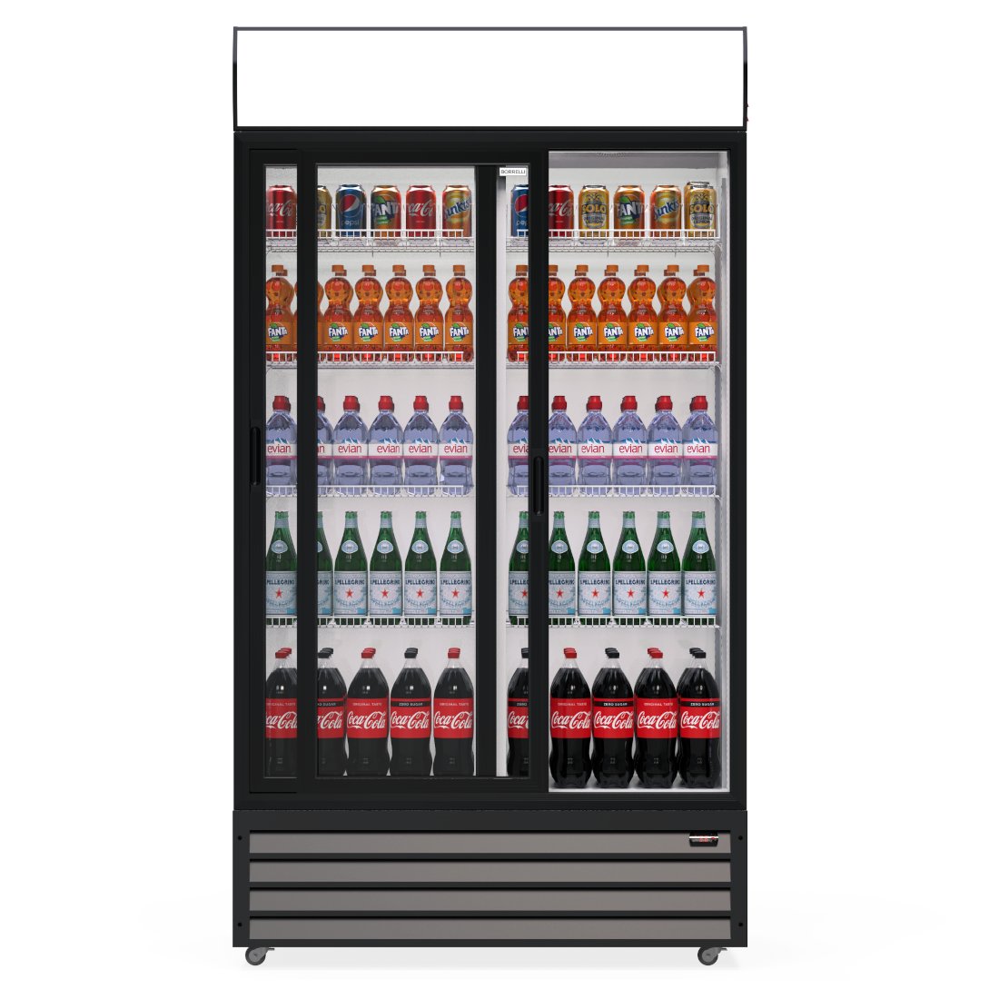 Commercial Display Fridge 1000ltr With 2 Sliding Glass Doors – Borrelli