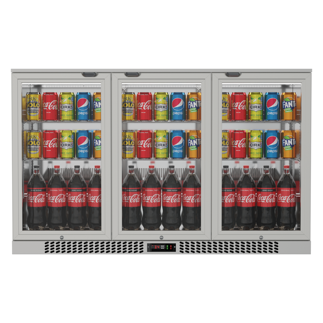 Deluxe 320L Stainless Steel Bar Fridge - Elevate Your Beverage Service ...