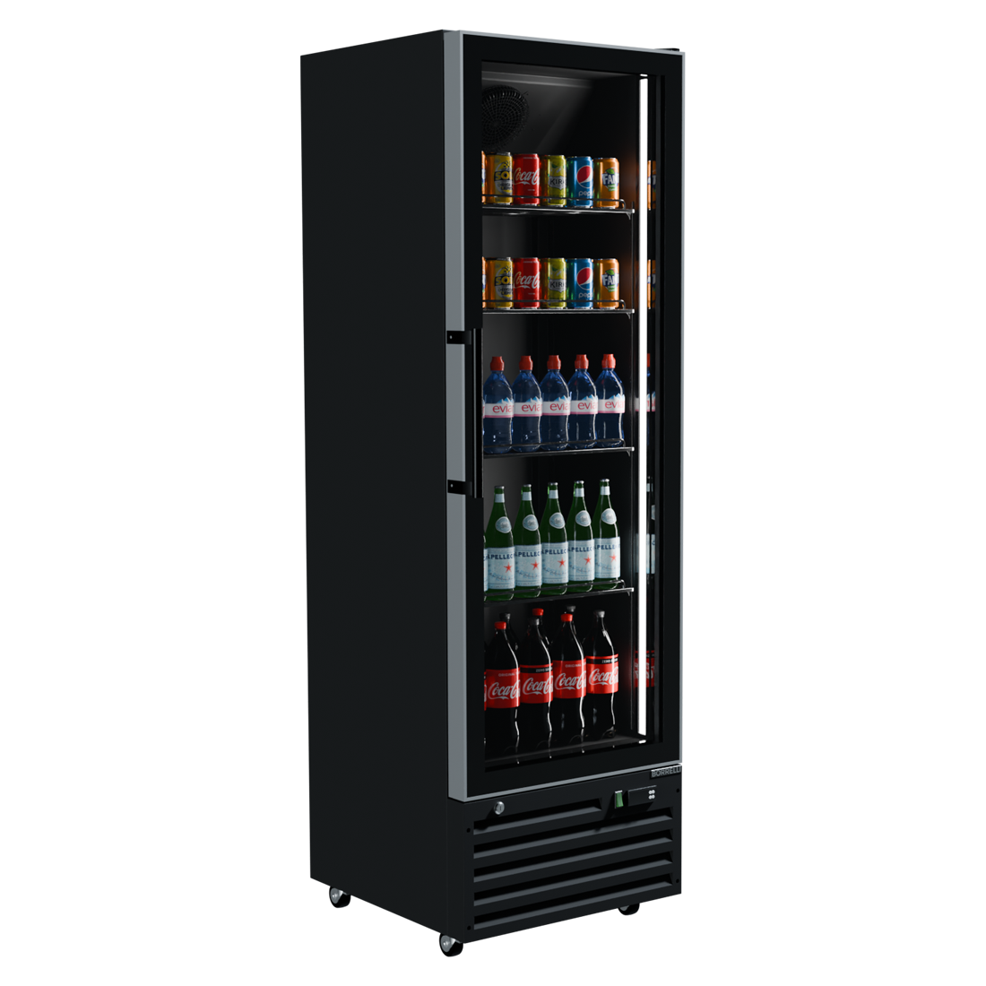 Commercial Upright Bar Fridge With Hinged Glass Door 299L – Borrelli ...