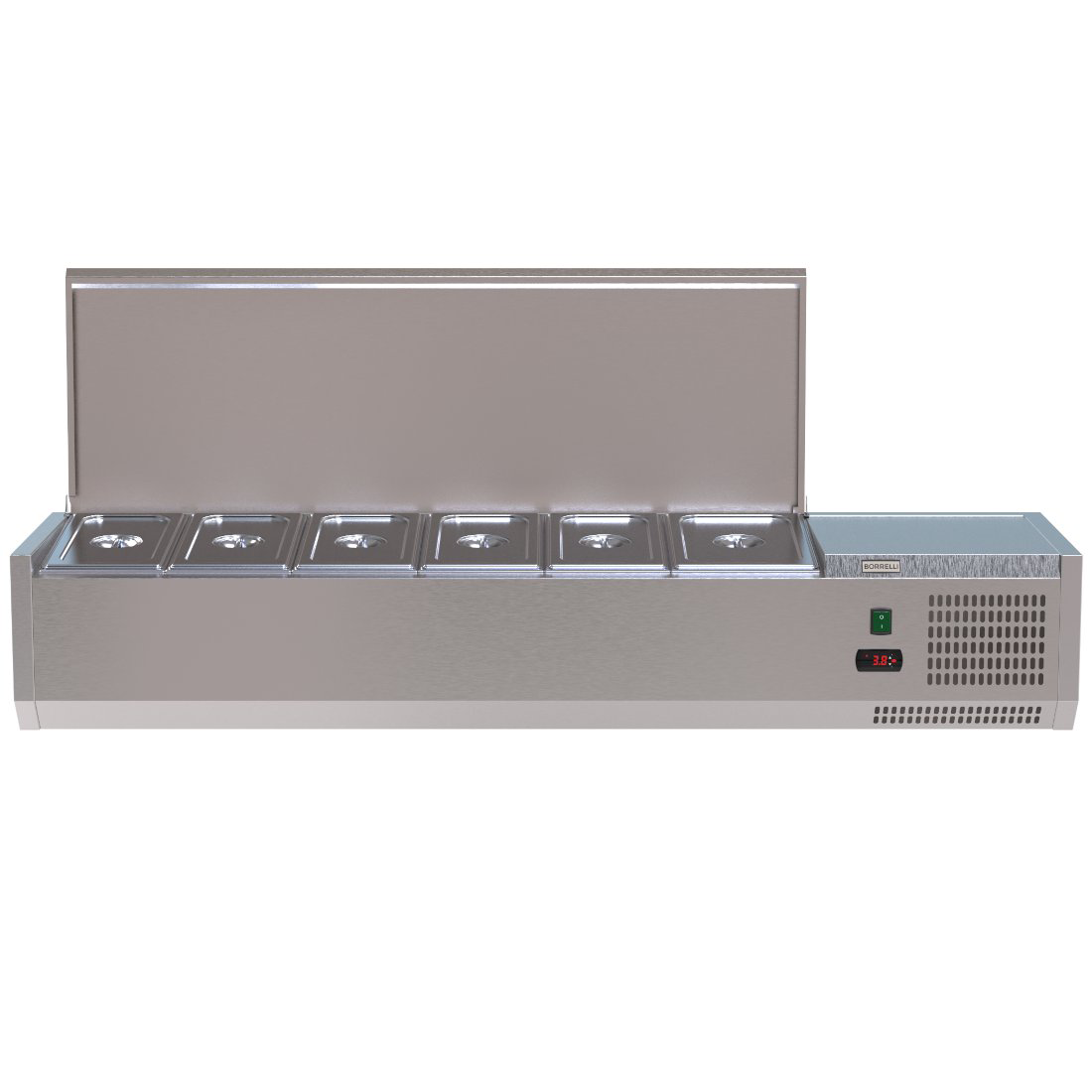 Borrelli VRX Servery 1500mm - Counter Top Prep Fridge with Stainless S ...