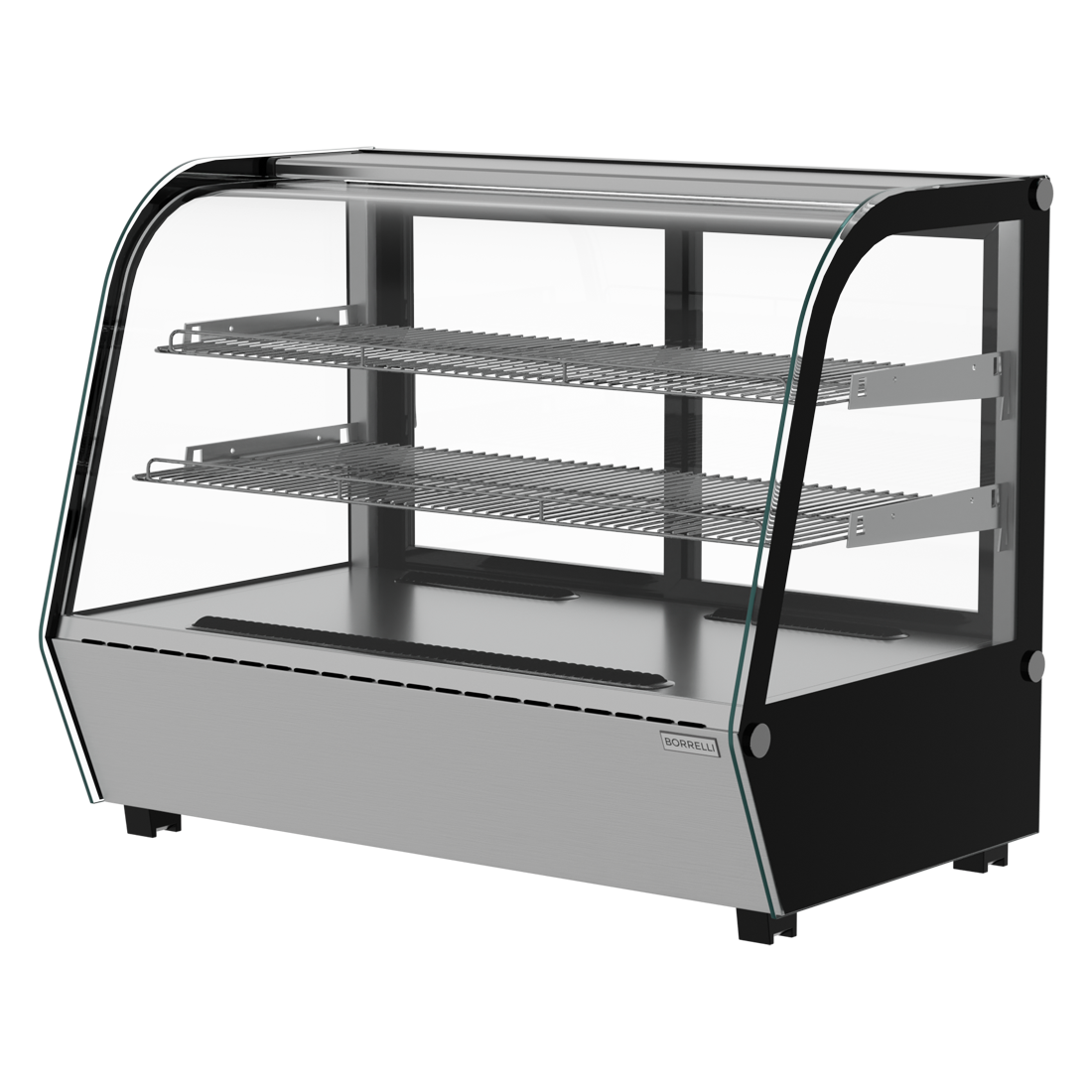120L Counter Top Refrigerated Showcase - Elegant Curved Glass Design ...