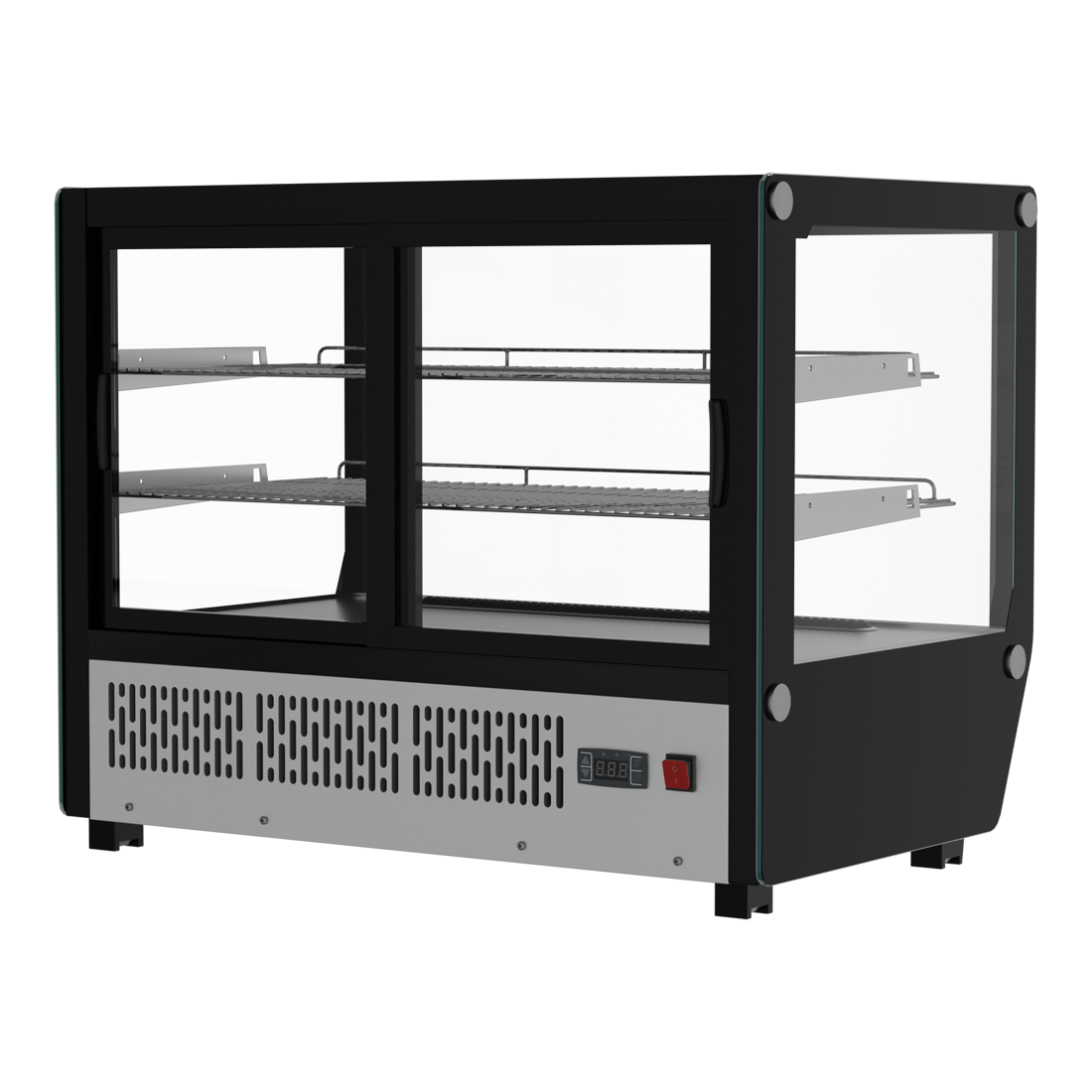 160L Counter Top Refrigerated Food Display - Straight Glass Design ...