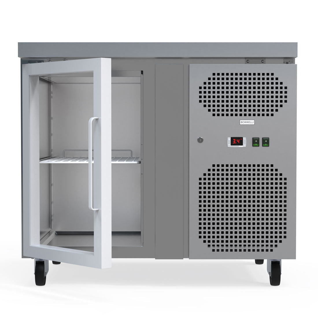 115L Counter Fridge with Single Glass Door - Perfect for Limited Space ...