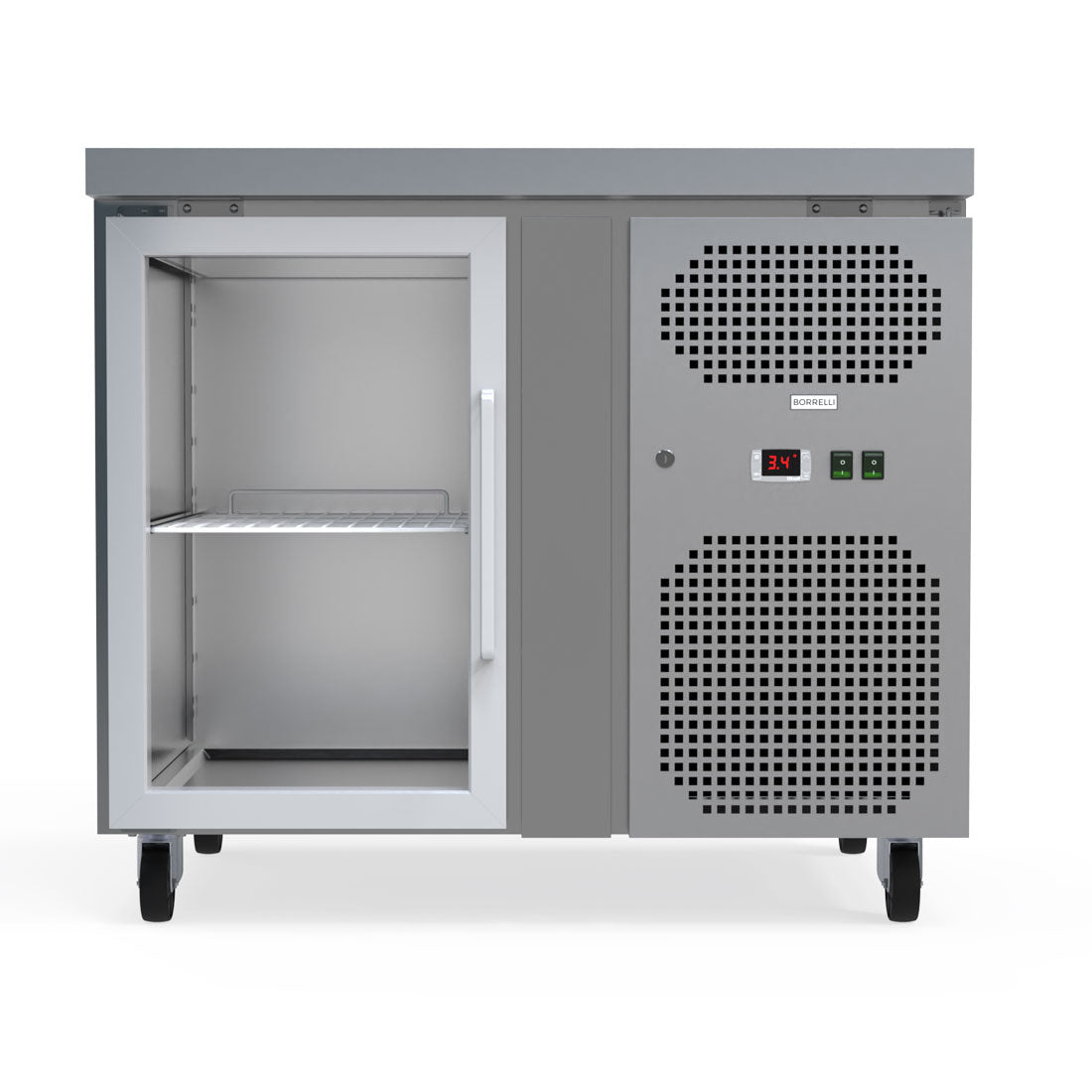 115L Counter Fridge with Single Glass Door - Perfect for Limited Space ...