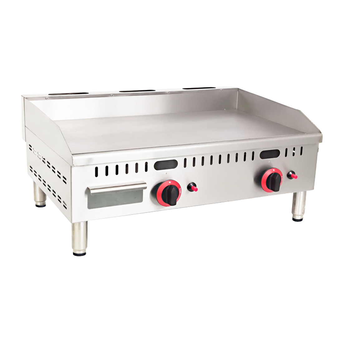 Borrelli 2 Burner Gas Griddle Counter Top 760mm Wide 2 x 3Kw
