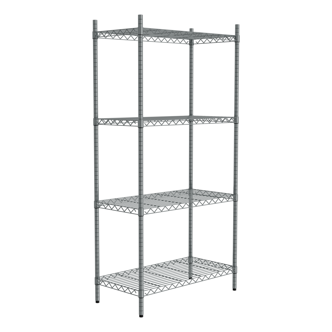 Borrelli 4 Tier Chrome Storage Racking 750mm