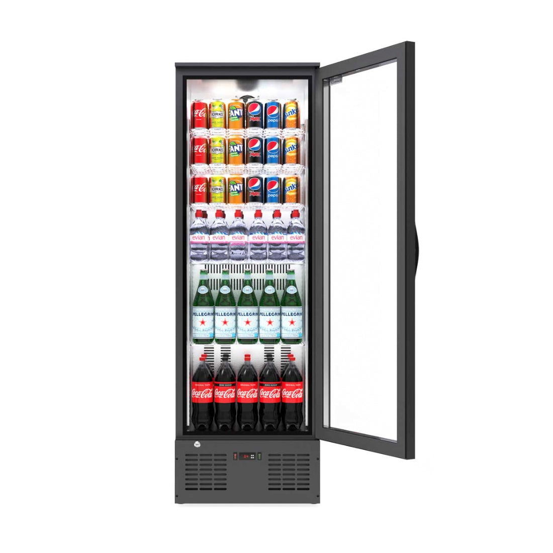 Commercial Upright Bar Fridge With Hinged Door 300L – Borrelli