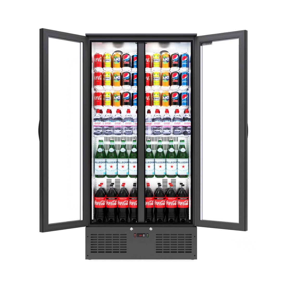Commercial Bar Fridge With 2 Hinged Doors 477L – Borrelli