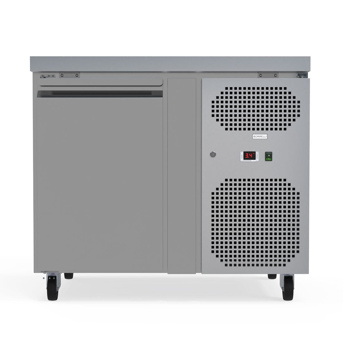 Commercial Counter Fridge With Stainless Steel Door 115L – Borrelli